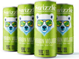 Swizzle Virgin Mojito 250 ml (Pack of 4) 100% Natural Mint & Lime Refreshment Premium Hydration ...