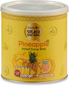 Foodzup Instant Energy Drink Pineapple Instant Energy Drink for Hydration 500 gm Can Sports ...