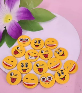 Flipkart.com | Zouveux Emoji Smiley Erasers for Kids Non-Toxic Mini ...