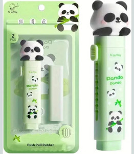 Flipkart.com | Mira Farmcraft Panda Cute Retractable Push-Pull Mechanism Eraser School ...