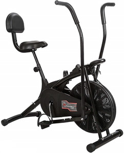 Powermax Fitness BU-205 Air Bike Exercise Cycle with back support and moving handles Dual-Action ...