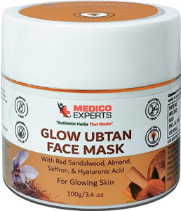 MedicoExperts Glow Ubtan Face Mask for Glowing Skin | Made with 12 herbs Ayush Approved cream ...