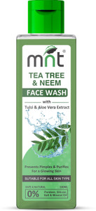 MNT Tea Tree & Neem Face wash with Tulsi & Aloe Vera Extract for Acne & Pimples | Detoxifies ...