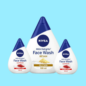 NIVEA 1p Besan 100ml & 2p Saffron 50ml facewash Set of 3 Face Wash - Price in India, Buy NIVEA ...