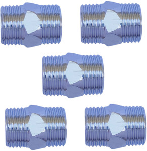 ESEKSAFAR 5pc 1/2inch to 1/2inch Male BSP Threaded Screwed Hex Nipple Pipe Quick Connector ...