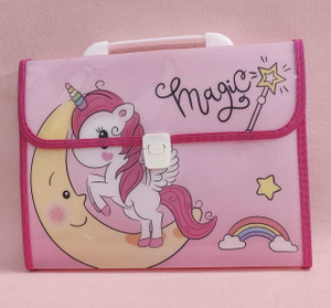 Flipkart.com | AMANVANI Plastic Unicorn Theme File Folder Brief Case ...