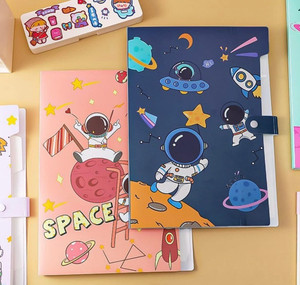 Flipkart.com | KUNYA Plastic Space Theme File Folder with Button Lock ...