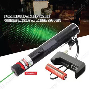 ELRINZA High Powered Military Burning Green Laser Pointer 650nm, Working Time Over 8000 Green ...