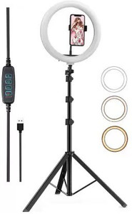 BRICKFIRE Exclusive 10"Selfie Ring Light with 7ft Tripod Stand for video,Reels Studio B48 Ring ...
