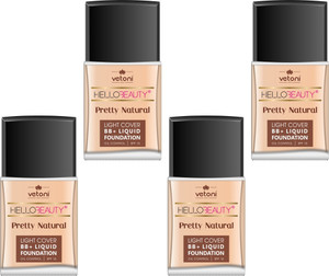 VETONI HELLO BEAUTY FOUNDATION CREAM FOR INSTANT GLOW (Pack of 4)|120ml| Foundation - Price in ...