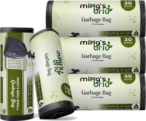 Ming's Briu Garbage Bag 17x19 Inches | Small 150 Bags | 30 Bags x5 Roll, For Dry & Wet Waste ...
