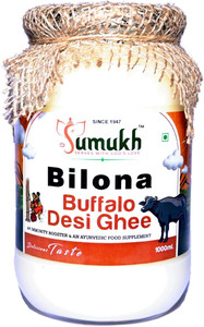 sumukh Buffalo Desi Ghee, Traditional Bilona Method, Pure, Natural and Healthy Ghee Glass Bottle ...