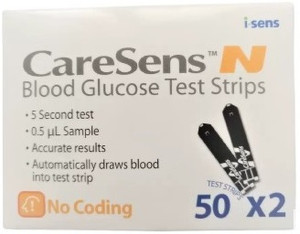 Caresens CareSense N (50*2) 100 Glucometer Strips Price in India - Buy Caresens CareSense N (50* ...