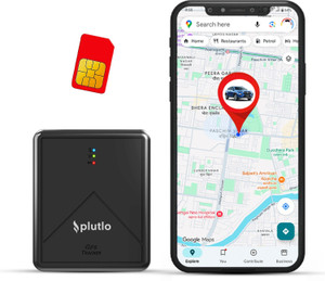 PLUTLO Wireless 4G GPS Tracker for Car & Bike | Real-Time Tracking | Magnetic Hidden GPS Device ...