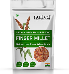 Nutiva Unpolished Ragi/Finger millet 900g Mandua/Kezhvaragu/Mandia/Taidalu/Kodra/Nachni Finger ...