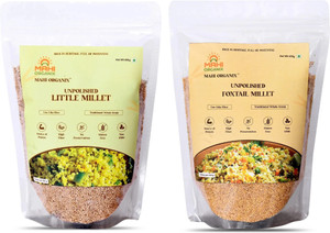 Mahi Organix Unpolished Kutki,Kangni,Thinai,Sama,Suan,Kang Rice Combo (450gx2) Little & Foxtail ...