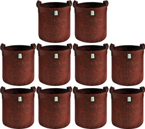 Anandi Greens 8x8 INCH 350 GSM Geo Fabric Maroon Color Round Plant Grow Bag Price in India - Buy ...