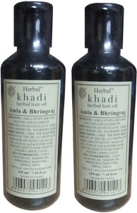 Herbal Khadi Drontika Herbal Amla & Bhringraj Hair Oil Pack of 2 Hair Oil - Price in India, Buy ...