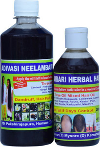 Adivasi Neelambari Medicine Ayurvedic Herbal Anti Hair fall/Anti Dandruff Hair Oil 750 ml Hair ...
