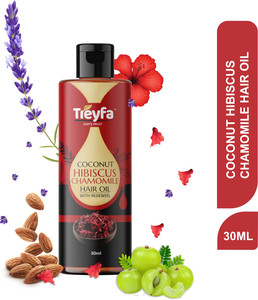 TREYFA Hibiscus chamomile hair oil for deep condition, nourishment & intense hair care Hair Oil ...