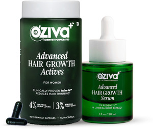 OZiva Advanced Hair Growth Serum with Advanced Hair Growth Actives, Balances Scalp - Price in ...