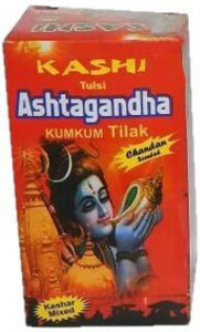 Vrindavan Store Kashi Tulsi Ashtagandha Kumkum Tika Tilak Pure Chandan Powder for God's Pooja ...