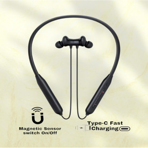 house of common Wireless Neckband, 48Hrs Playtime, Double EQ Mode, Fast Charging_YD_F5 Bluetooth ...