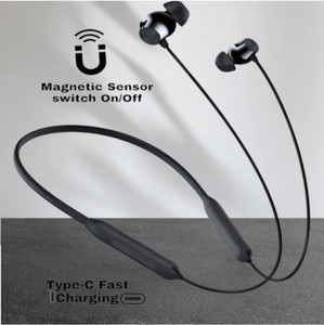 AIZINA Wireless Neckband, 48Hrs Playtime, Double EQ Mode, Fast Charging_W3_SY Bluetooth & Wired ...