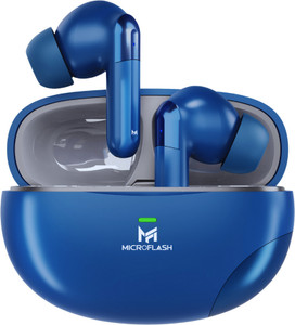 Microflash Earbuds C68 50Hrs Battery, Touch, Deep Bass, Dual Mic, AI ENC, Low Latency Bluetooth ...