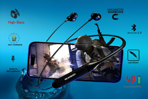 GEMFLY N50 3 Days Backup,HD Bass,Fast Charging bluetooth neckband E109 Bluetooth Price in India ...