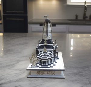 WOODDY HUB RAM MANDIR 3D Model Engineered Wood Home Temple (Height: 10, Knock Down) (Wood ...