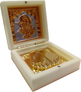 BRASS BLESSING Gold Plated RADHA KRISHNA Small Pocket Temple (2099) Metal Home Temple Price in ...