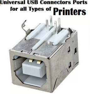 APCM LaserJet USB Connectors Ports H.p 1005/1020/1007/1008/1136/2900/6030 Printers Black - Twin ...