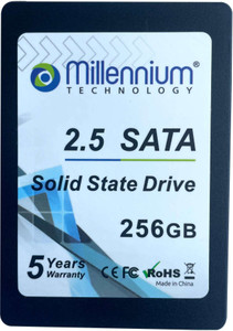 MILLENNIUM TECHNOLOGY 256gb 2.5" Sata Solid State Drive 256 GB Desktop, Laptop, Surveillance ...