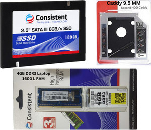 Consistent SSD 128 GB All in One PC's, Laptop Internal Solid State Drive (SSD) (SSD 128gb caddy ...