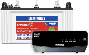 LUMINOUS EVO D 1050 Inverter with RC18000 ST PRO Tubular Inverter Battery Price in India - Buy ...