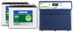 LUMINOUS Optimus 2800 Pure Sine Wave 2500VA/24V with 2 Units of SC 18060 Tubular Inverter ...