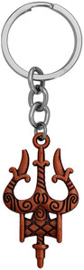 GCT Lord Shiva Trishul Damru Mahadev (KC-1) Copper Metal Keychain for Bike Men Boys Key Chain ...