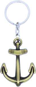 BIPS ENTERPRISES Stylish Stainless Steel Ship Anchor Keychain Keyring Metal Keychain for Bike ...