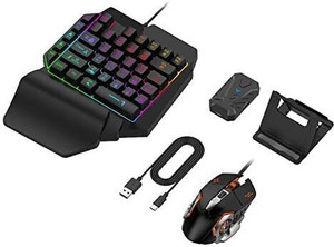 DWH 4 IN 1 GAMING KEYBOARD AND MOUSE CONVERTER FOR MOBILE FOR PLAYING FREEFIRE BGMI Internal ...