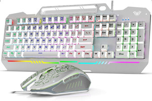 Aula T102 Membrane Gaming Keyboard and Mouse Combo | Wired USB Standard Gaming Keyboard ...