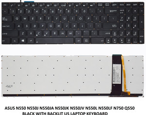 SOLUTIONS-365 COMPATIBLE KEYBOARD FOR ASUS N550 N550J N550JA N550JK N550JV WITH BACKLIT Internal ...