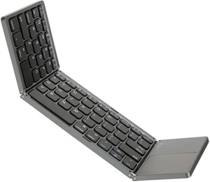 Voocme Tri Folding Portable Wireless Mini Keyboard With Touchpad