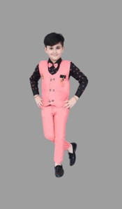 Anishka collection Boys Festive & Party, Wedding, Wedding, Casual Shirt, Waistcoat and Pant Set ...