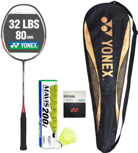 YONEX Badminton Racquet Set - Nanoflare Speed 7, Mavis 200i Shuttle Box, Wrist Band Badminton ...