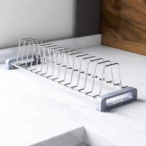 Plantex Plate Kitchen Rack Steel Stainless Steel Saucer Stand Dish Thali Stand For Modular