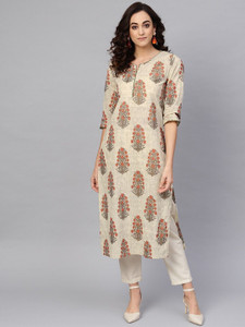 Yash Gallery Women Embroidered Straight Kurta - Buy Yash Gallery Women ...