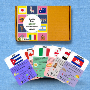 ekdali Global Flags Flashcards for Students: Learn & Identify Price in ...