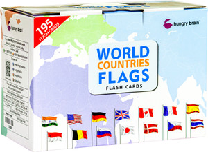 hungry brain 195 World Countries Flags Flash Cards for Babies & Kids 9 ...
