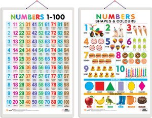 Set of 2 Numbers 1-100 and Numbers, Shapes & Colours Early Learning ...